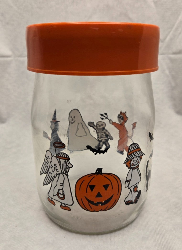 Vintage Carlton Halloween Candy Jar – Witch Ghost Skeleton Devil Angel ...